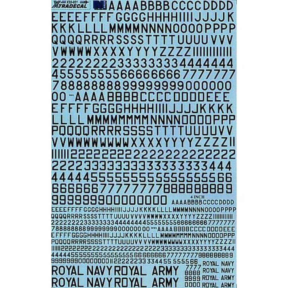 1:32 RAF Serial Letters, Numbers in Black X32021 Xtradecal | eBay UK
