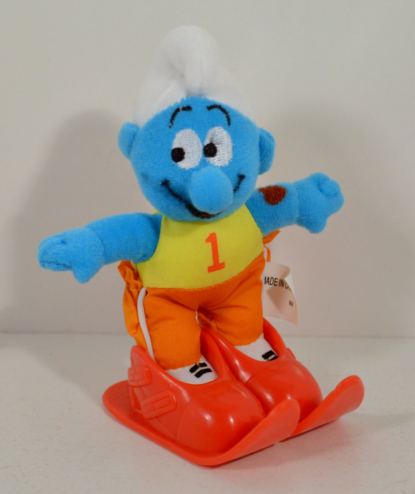 RARE 2000 January Ski Hefty Smurf 4" McDonald's EUROPE Plush Action ...