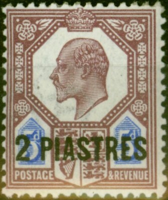 British Levant 1912 2pi on 5d Deep Dull Reddish Purple & Bright Blue ...