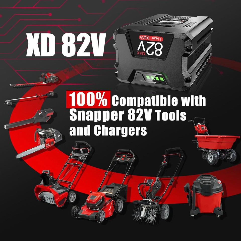 3.5Ah battery for Snapper XD 82V Max mower trimmer blower chainsaw ...