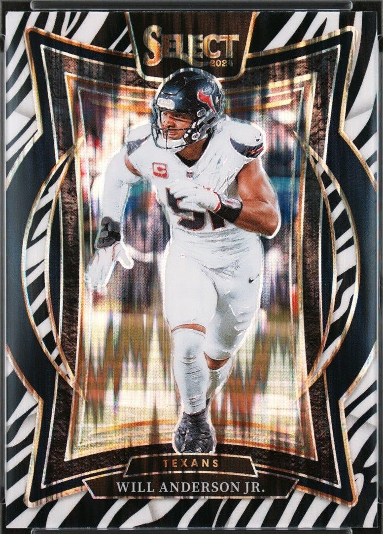 2024 Panini Select - Concourse Will Anderson #100 Zebra Shock Prizm for ...