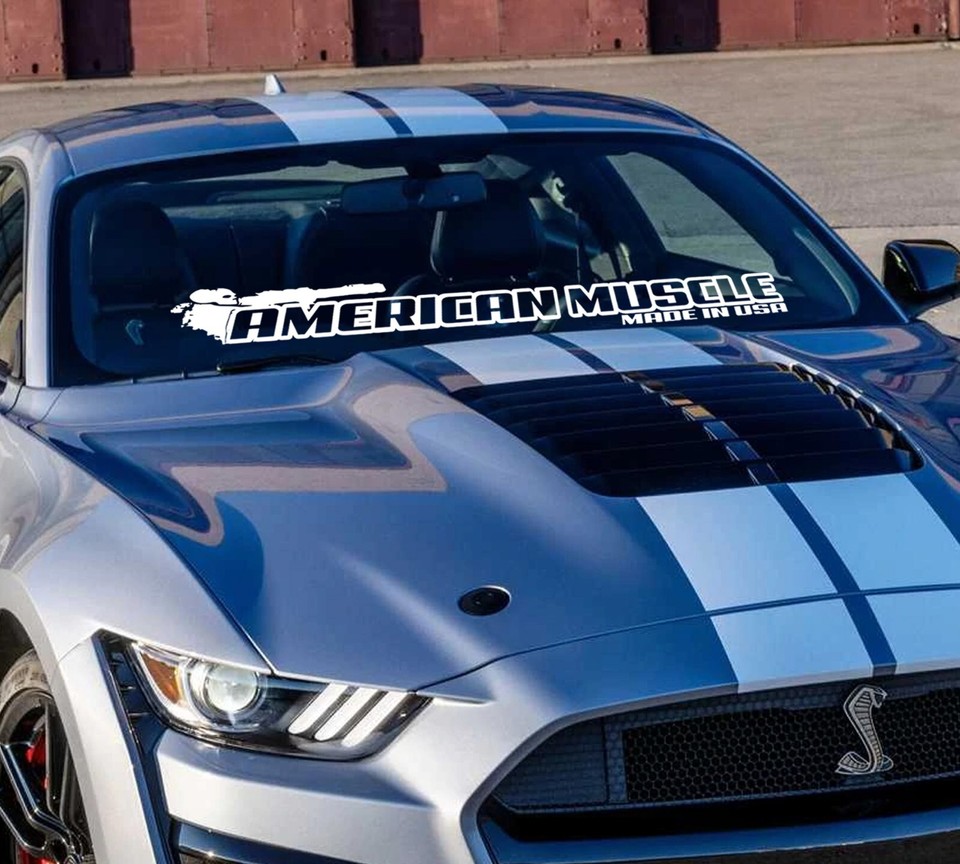 American Muscle Windshield Decal Car Truck Sticker Banner For/Fit Ford ...