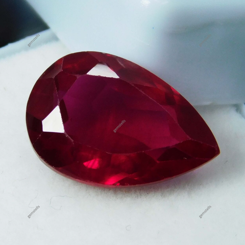 Natural 5.00 Ct CERTIFIED Ruby Red Pear shape Loose Gemstones | eBay