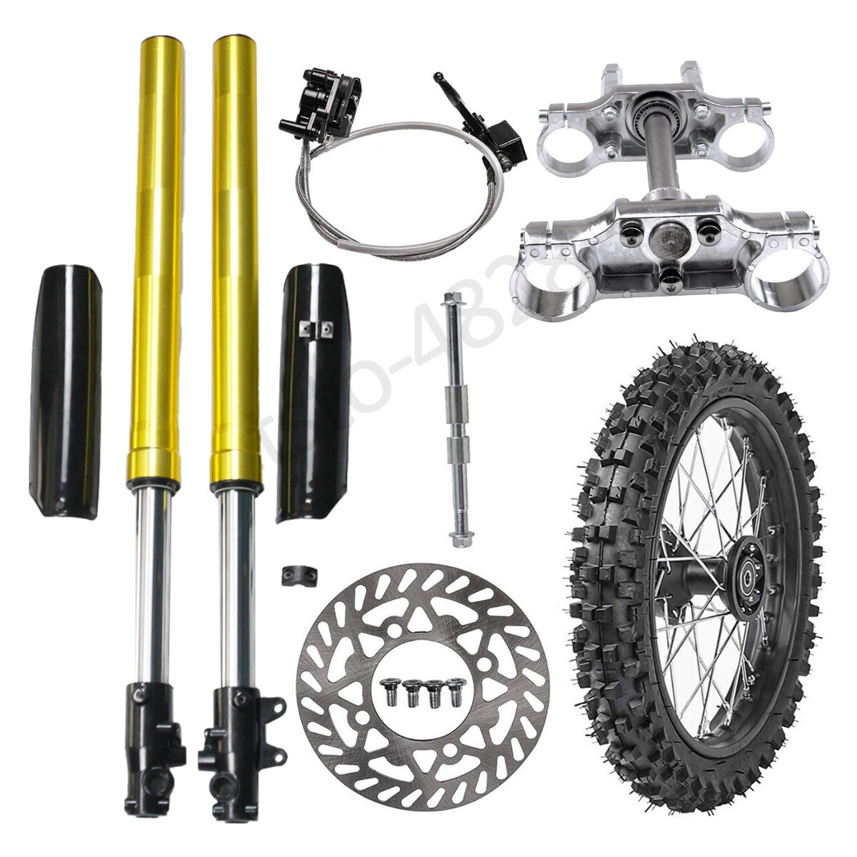 60/100-14 Wheel Tire Rim 735mm Front Forks for Dirt Bike CRF70 XR70 ...