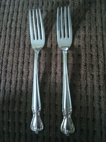 (2) Rogers & Bros Reinforced Plate, Daybreak Elegant Lady Dinner Forks 7 inch | eBay