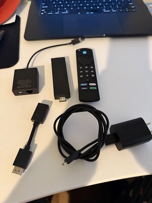 Amazon Fire TV Stick 4K Max K2R2TE w/ remote w/network dongle | eBay
