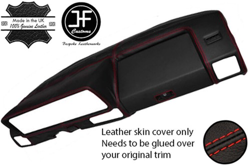 RED STITCH LEATHER DASH DASHBOARD SKIN COVER FITS VW GOLF MK1 JETTA 74 ...