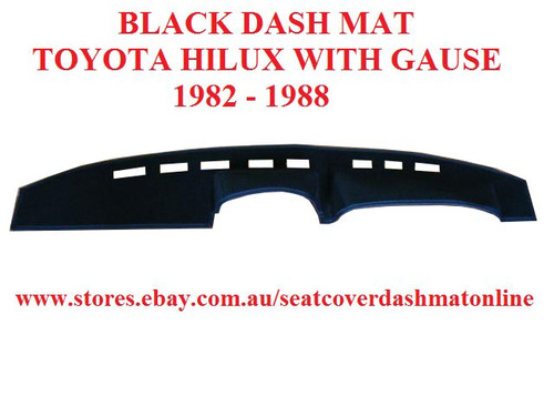 BLACK DASH MAT,DASHMAT FIT TOYOTA HILUX WITH GAUSE 1982-1988, BLACK ...