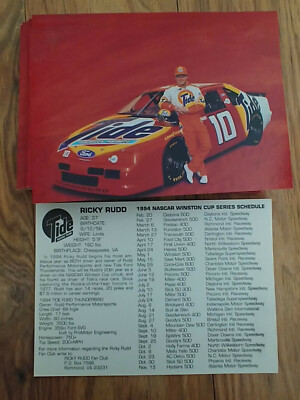(70) Ricky Rudd Vintage NASCAR Racing Hero Cards / Promotional Photo ...