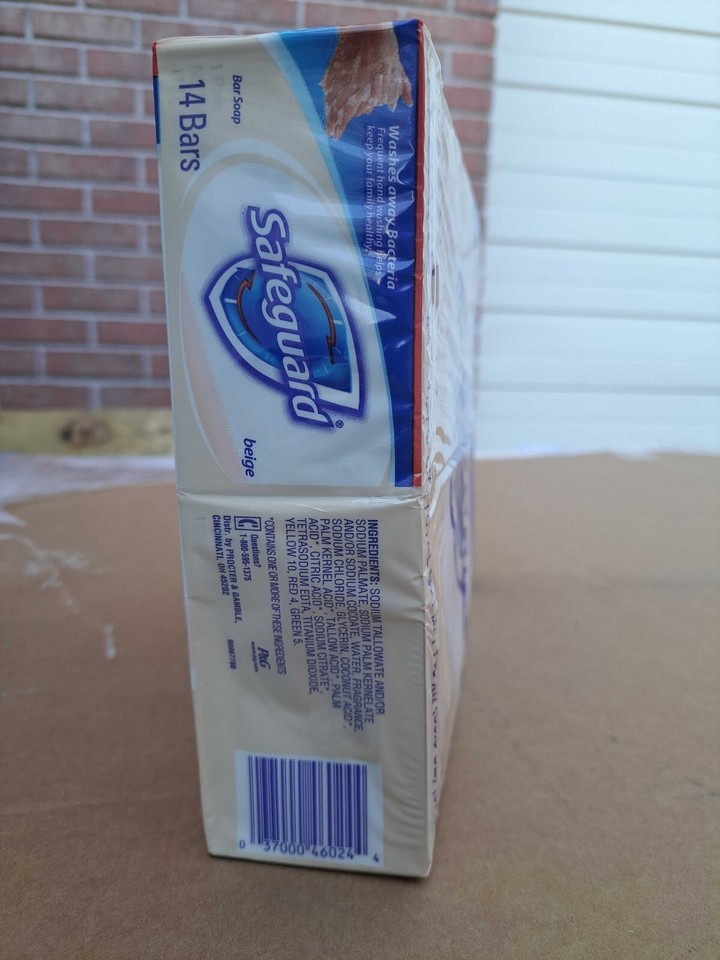 Safeguard Original Bar Soap, Beige,Deodorant Antibacterial, 4 oz 14 ...