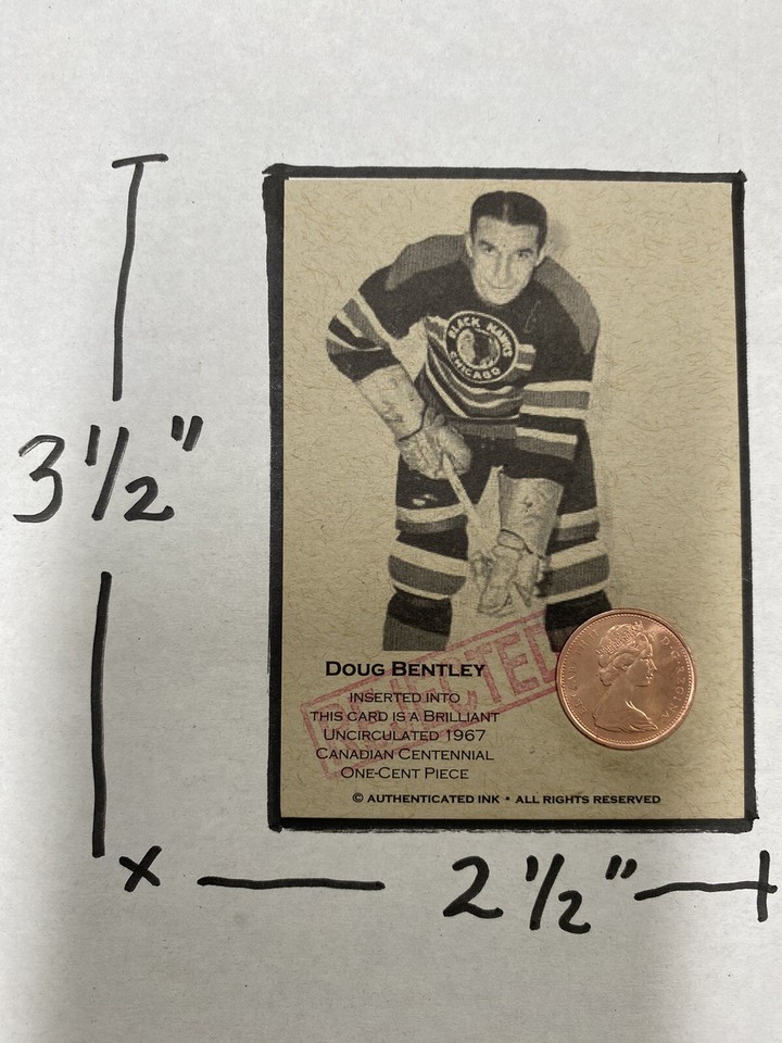 Doug Bentley REJECTED Authenticated Ink UNC 1967 Canadian Centennial ...