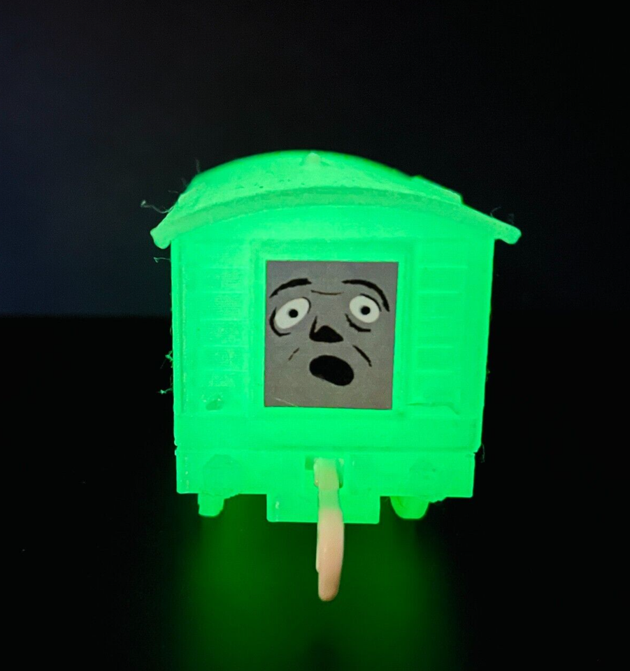 Thomas & Friends Trackmaster CUSTOM Green Glow In Dark Box Car Train ...