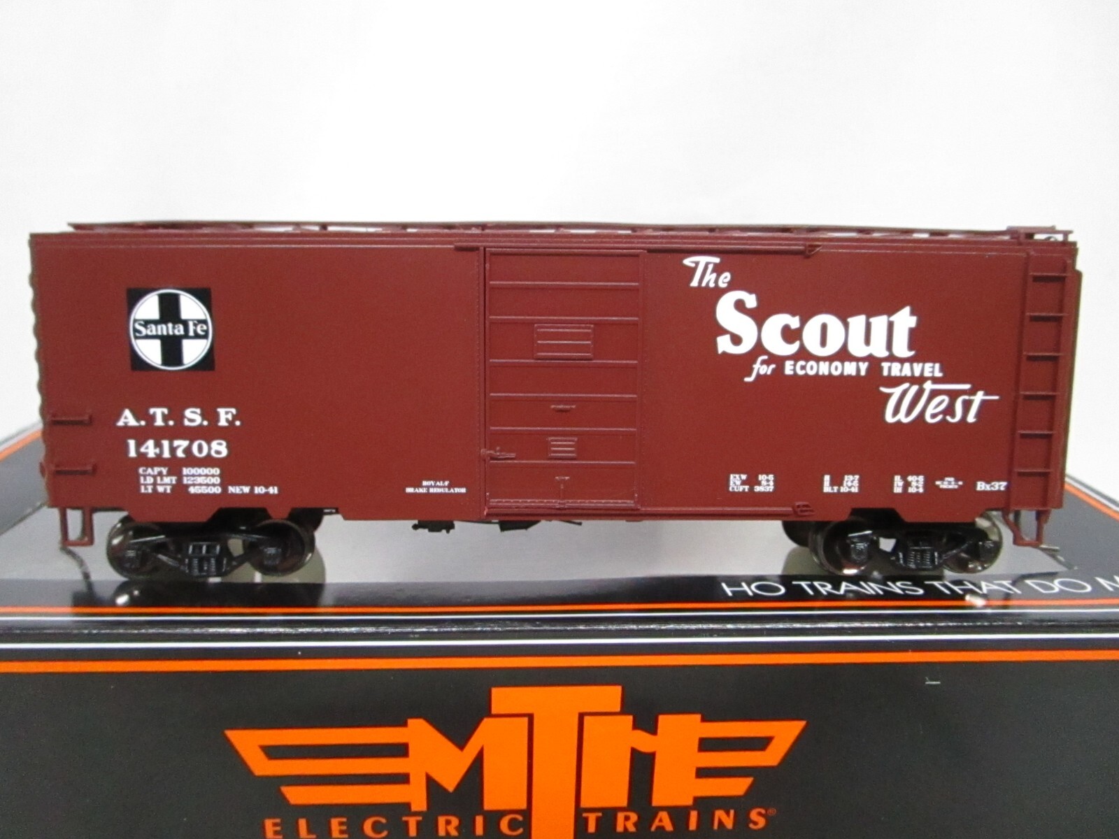 MTH HO Scale ATSF Santa Fe Scout West Map 40' PS1 Box Car NOS | eBay