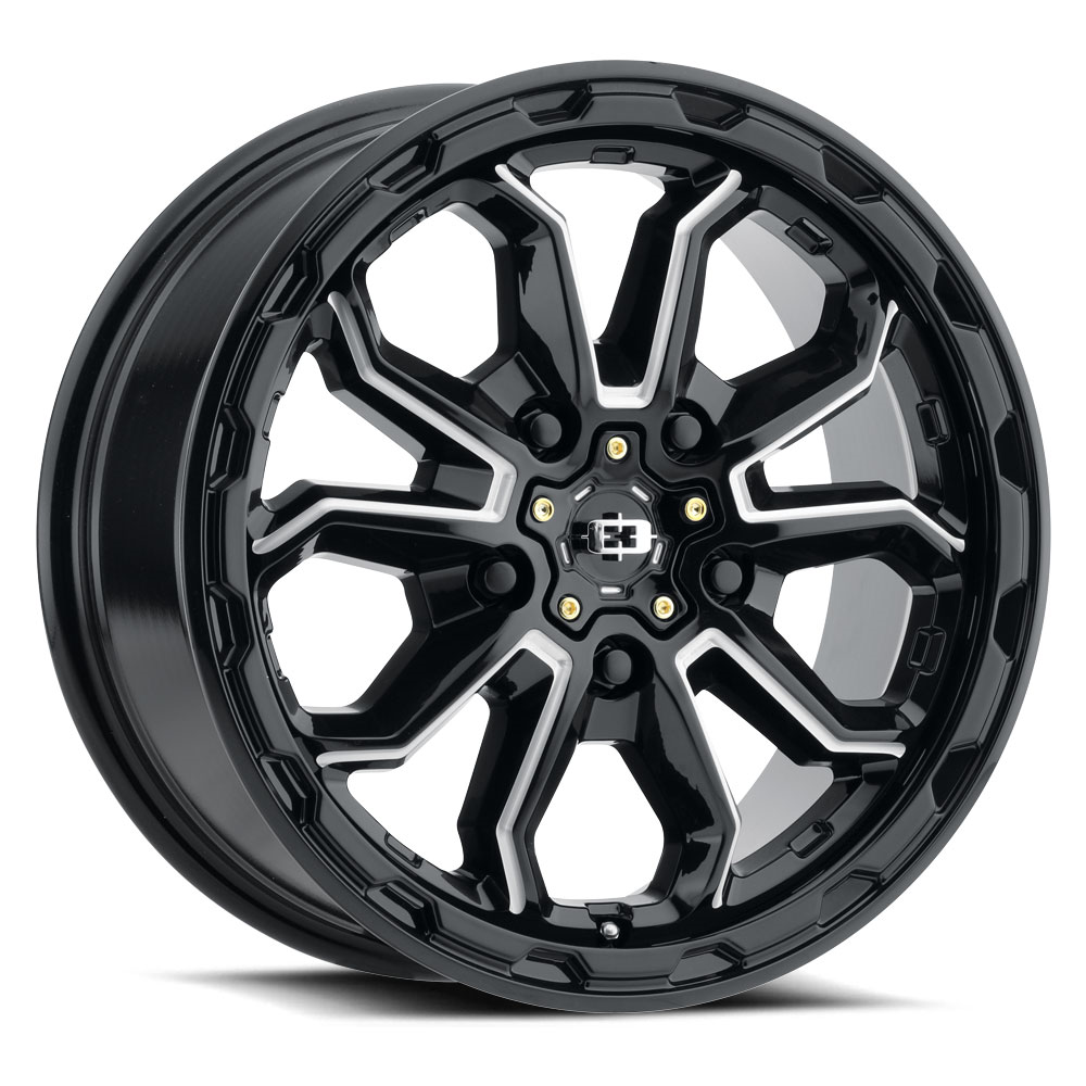 VISION 410 Korupt 17X7.5 5X130 Offset 45 Gloss Black Milled Spoke (Qty ...