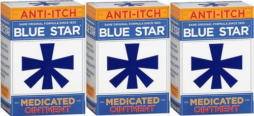 Blue Star Ointment For Ringworm / Eczema Itching 2oz ( 3 pack ...