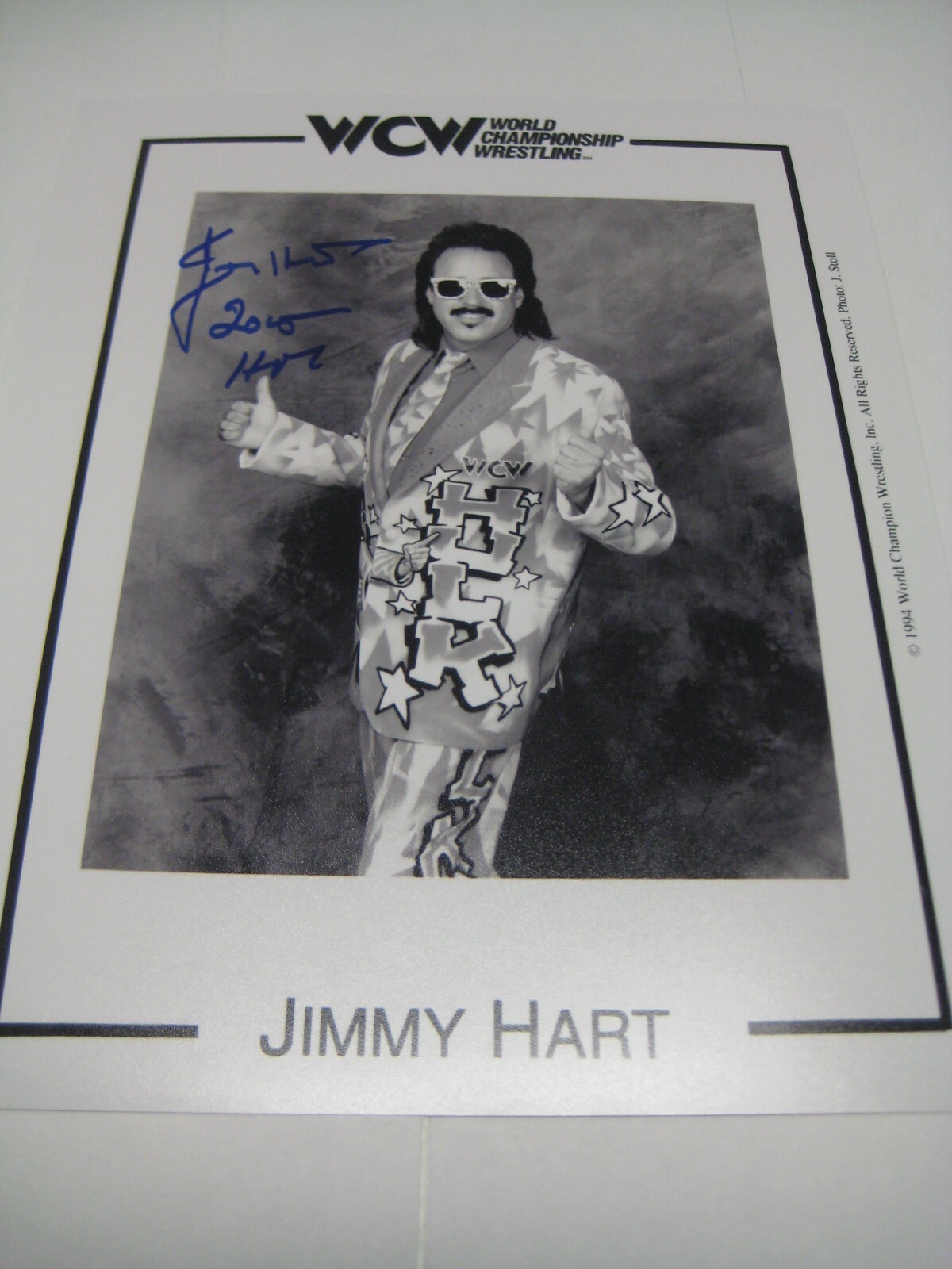 JIMMY HART WRESTLING LEGEND "THE MOUTH OF THE SOUTH" AUTOGRAPH 8X10 ...