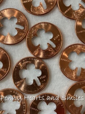 LUCKY PENNY CUT OUT CLOVERS 4-LEAF: LOT OF 50: Charity 100% | eBay