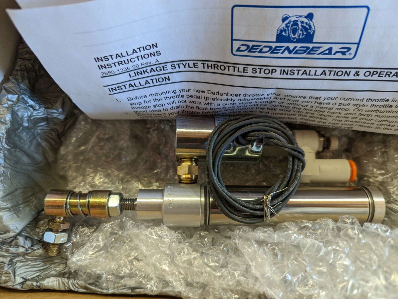 DEDENBEAR Throttle Stop, Dedenbear TS-10 Linkage Style NHRA Drag Race ...