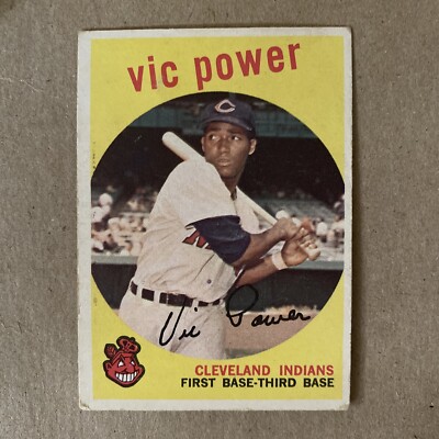 1959 Topps Baseball Vic Power Cleveland Indians Card #229 | eBay