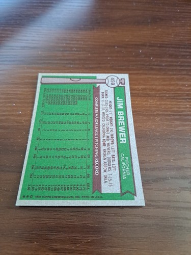 1976 TOPPS BASEBALL CARD # 459 JIM BREWER ANGELS PITCHER | eBay