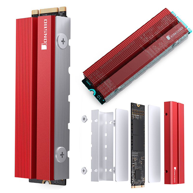 M.2 2280 NVMe SSD Radiator with 2 x Thermal Pad for NVMe Drive Cooling ...