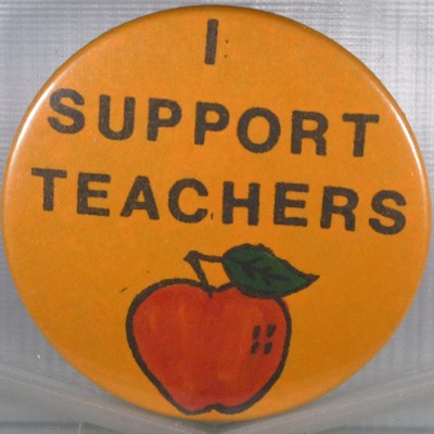 I Support Teachers 2.25in Pinback Button | eBay