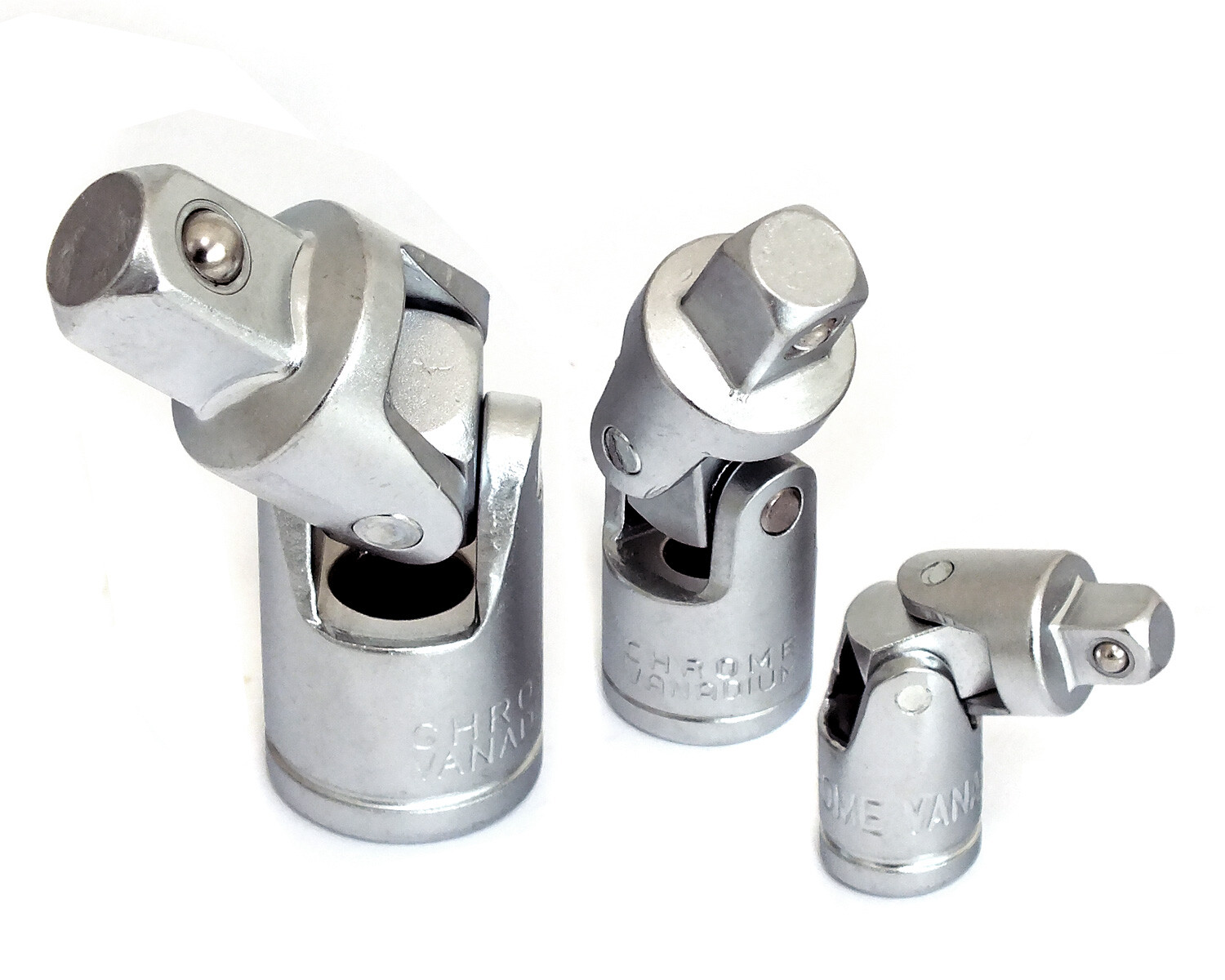Universal Joint Socket Adapters 3 Piece Flexible Swivel Knuckles 1/4" 3 ...