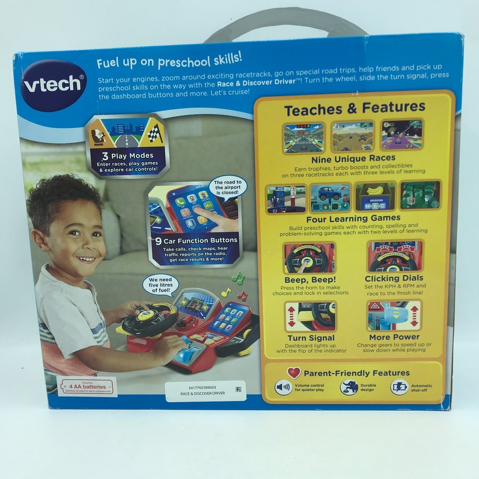VTech Race Learn Driver Interactive Toy Lights Sounds Preschool Learning Games | eBay