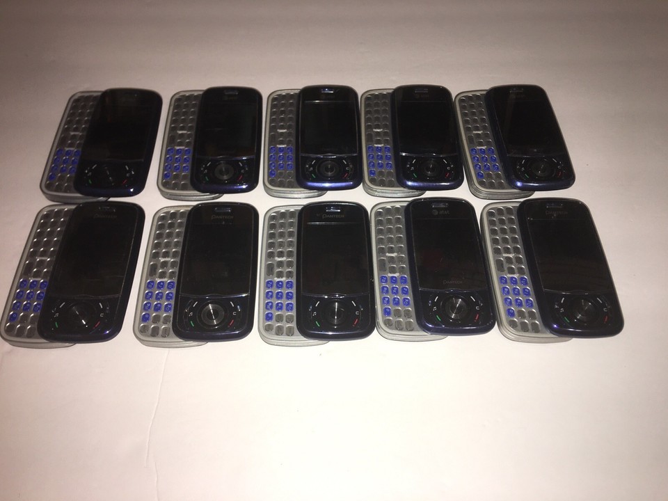 Lot of 10 Pantech Matrix C740 - Blue (AT&T) Cellular Phone phone only ...