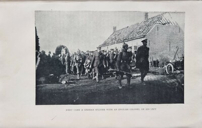 1914 WW1 GERMAN ARMY PRINT FIRST CAME A GERMAN SOLDIER WITH AN ENGLISH ...