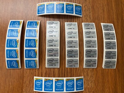 Genuine intel stickers ~ Set of 10 = 15$ [ Free Shipping ] | eBay