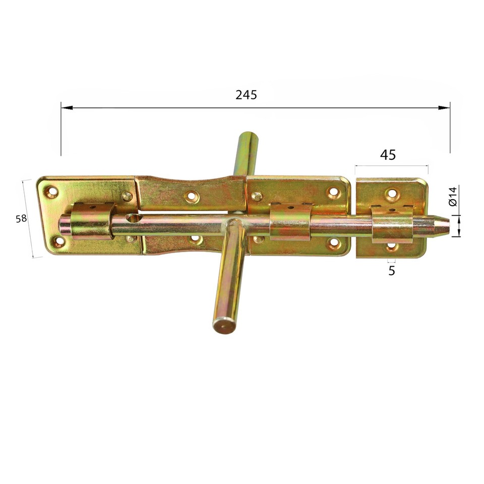 Double-Sided Bolt Lock Door Lock Gate Lock Locking Bolt Gate Closure ...