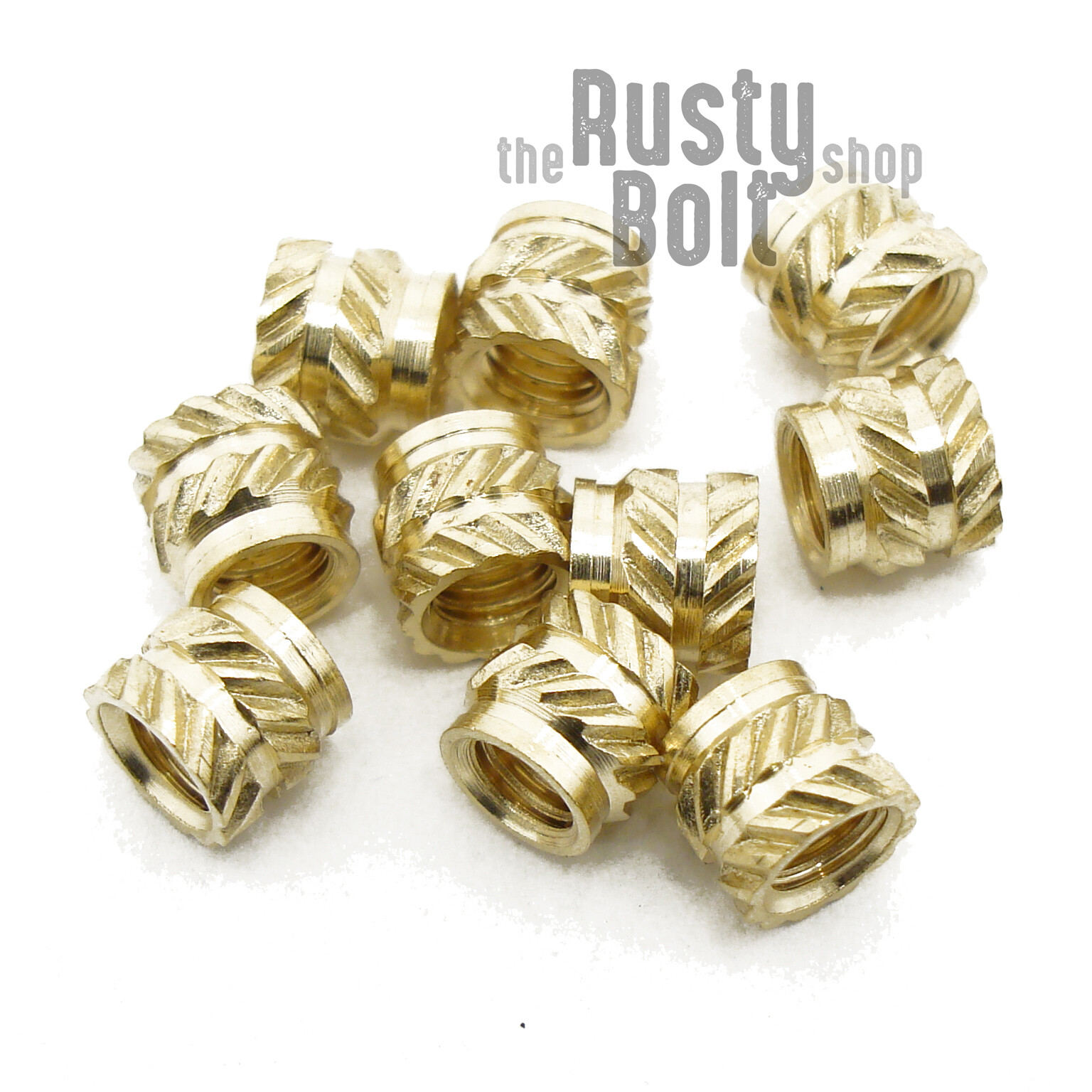 M3 x 4mm, 4.5mm OD - Knurled Brass Threaded Heat Set Inserts 3D ...