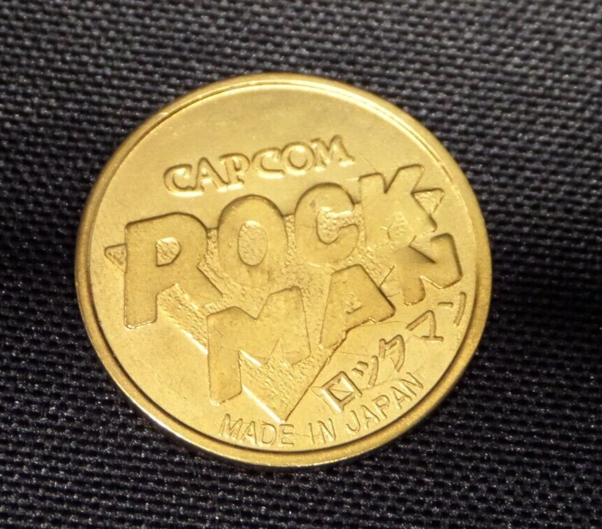 Vintage Capcom Mega Man Rockman Gold Color Metal Coin Medal Cut Man | eBay