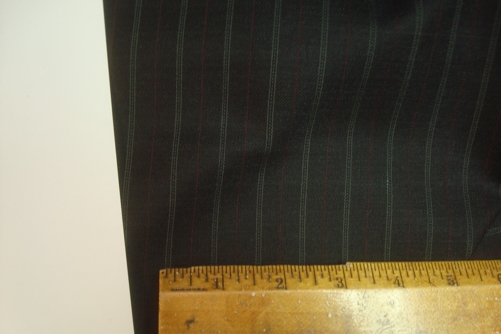 4.55 yds UK Luxury WOOL Fabric 120s Suiting 9.5 oz Charcoal Gray stripe ...