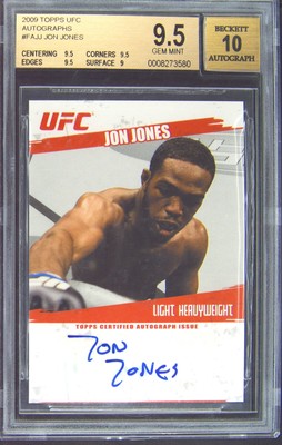 2009 TOPPS UFC ROUND 2 AUTOS JON JONES ROOKIE RC BGS 9.5 AUTO 10 | eBay