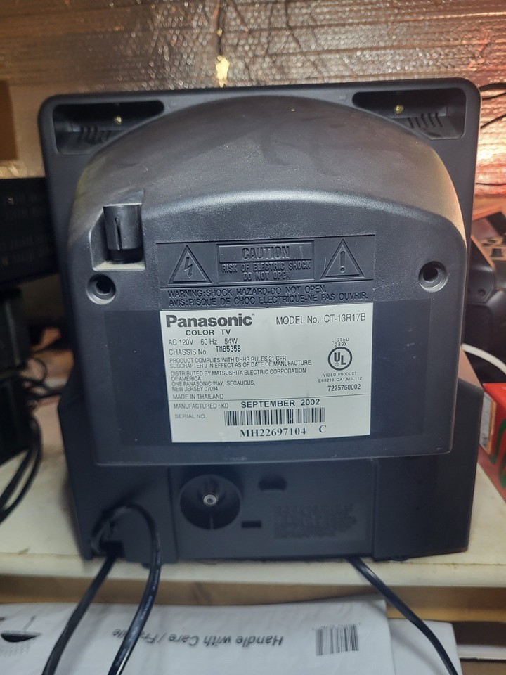 Panasonic 13" inch CRT TV Television CT-13R17B Retro Gaming TV, No ...