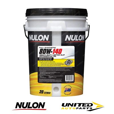 NULON Full Synthetic 80W-140 HD Limited Slip Differential Oil 20L for ...