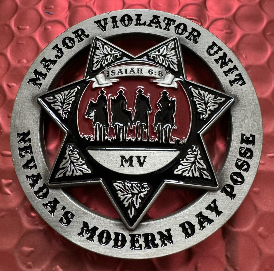 🔥RARE Las Vegas Metro Police Major Violator Challenge Coin LVMPD Gang ...