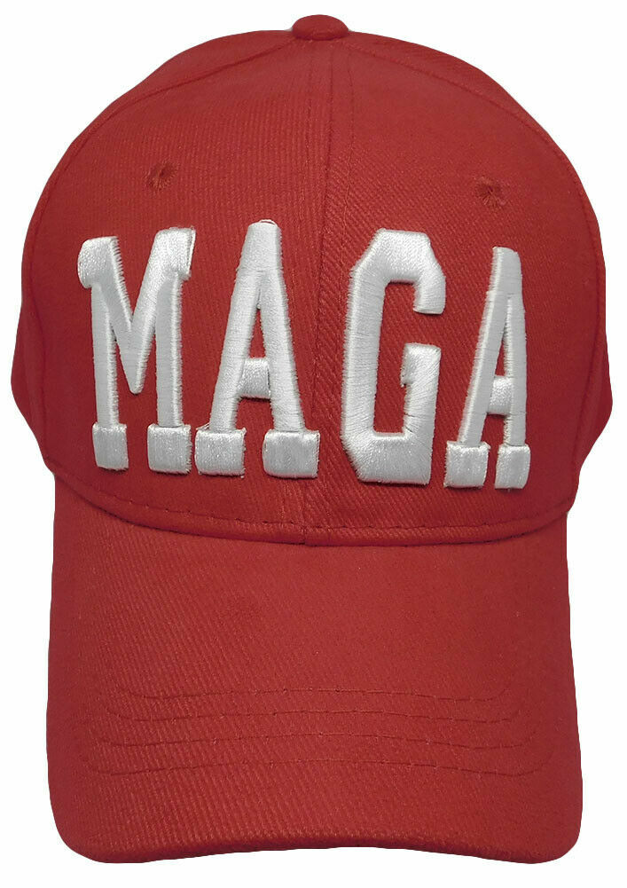 MAGA 3D Letters Make America Great Again Red Trump 2024 Embroidered Hat ...
