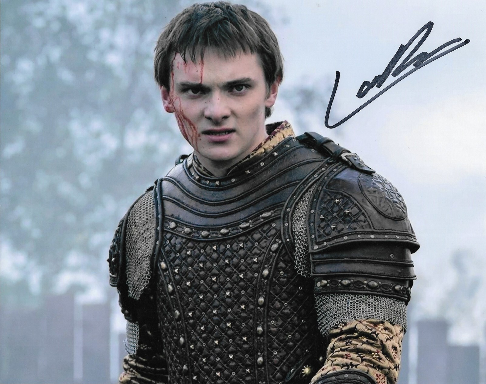 Louis Davison Prince Edmund Vikings Valhalla Autograph Signed 8 x 10 ...