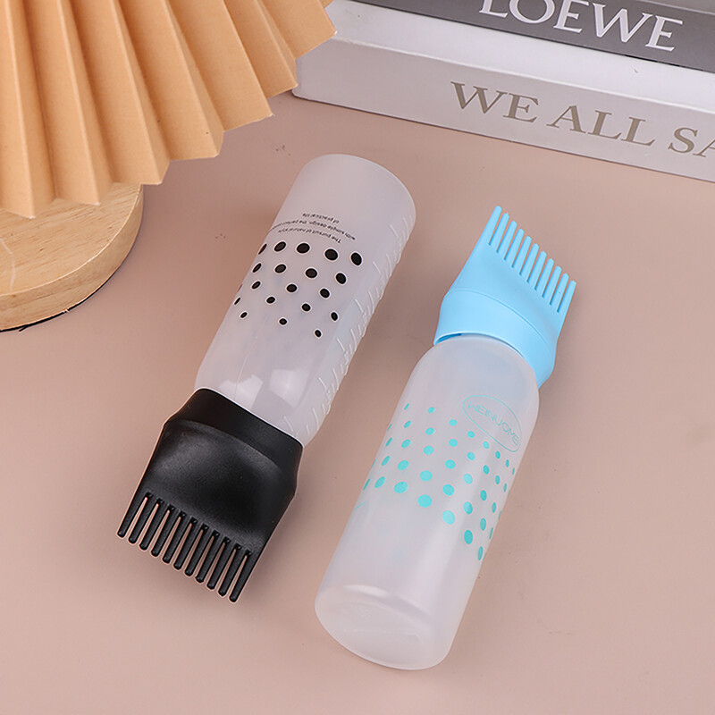 170ml Hair Dye Bottle With Applicator Brush Salon Hair Coloring Dyeing ...