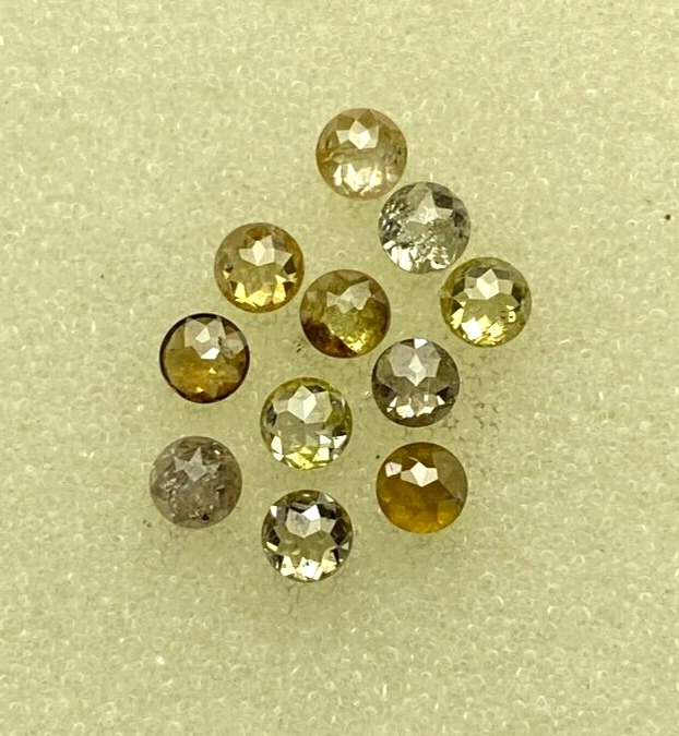 fancy color round natural diamond lot 11 pcs 0.88tcw 2.5mm mix color ...