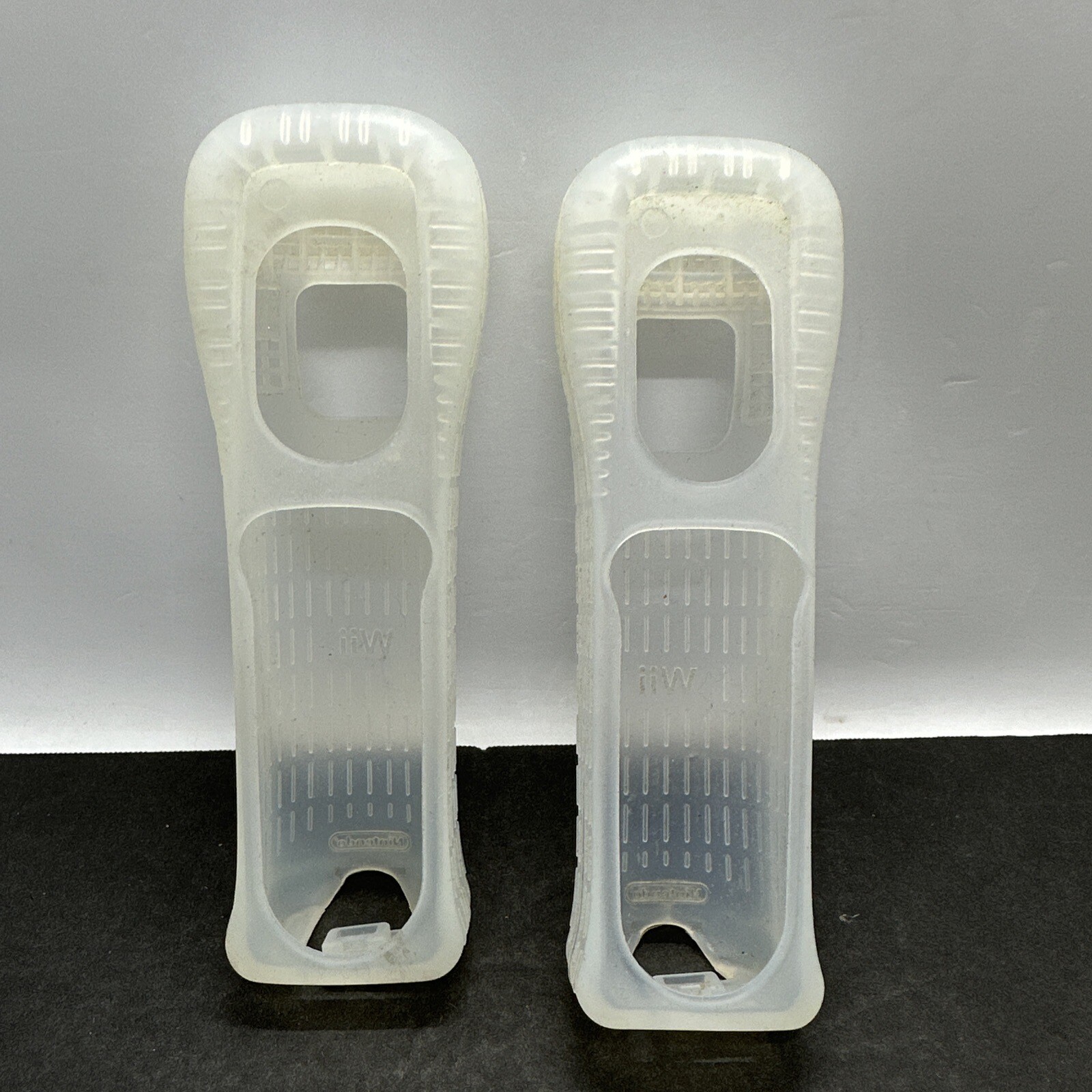 2 Nintendo Wii OEM Remote Controller Sleeve Silicone Rubber Grip Clear ...