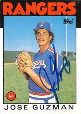 Jose Guzman autographed Baseball Card (Texas Rangers) 1986 Topps Traded ...