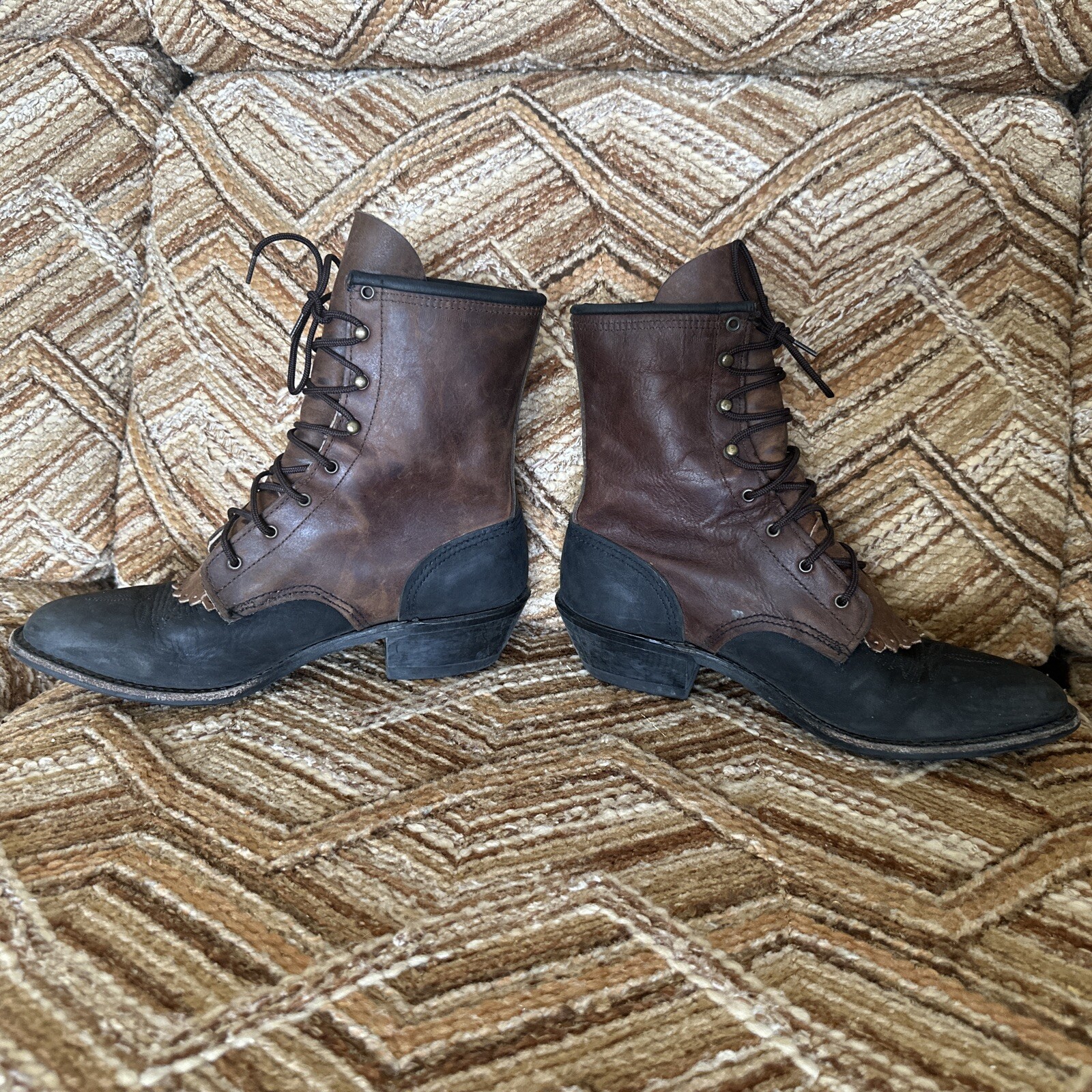 Vintage Abilene Boots Packer Kiltie Boots Leather Sz … - Gem