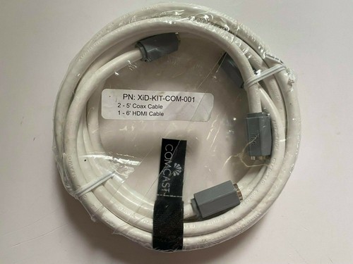 Comcast Cable PN:XiD-KIT-COM-001, 2 of 5' Coax Cable White 837689000164 ...