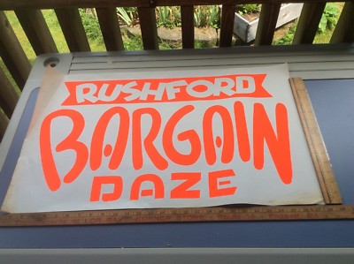 Bargain Daze Banner Grocery Store Paper Advertising Vintage Mom & Pop ...