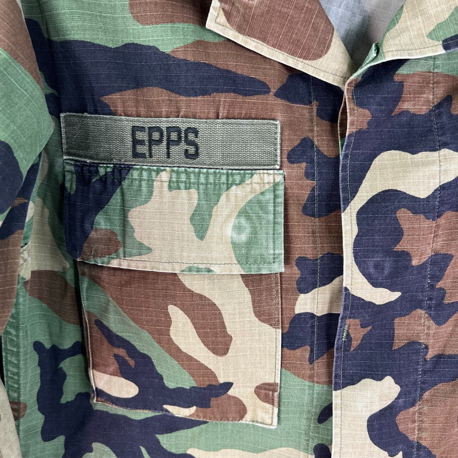 VTG US ARMY Patches Camo RIPSTOP Cotton BDU Coat Small Reg | eBay