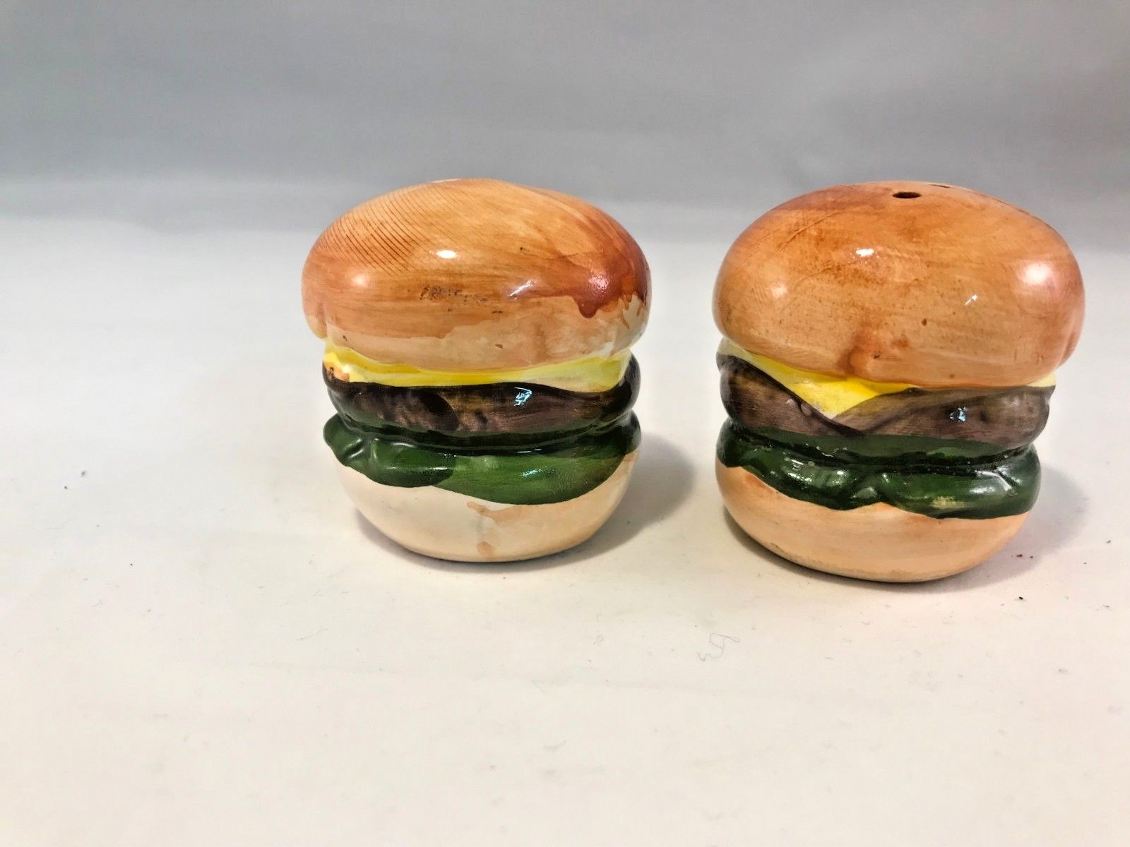 Cheeseburger Ceramic Glossy Salt And Pepper Shakers | eBay